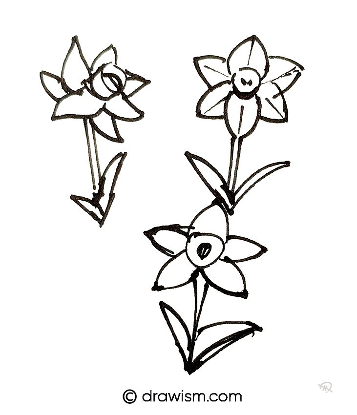 How to Draw 5 Cute Flower Doodles Easy & Fast - Drawism Studio